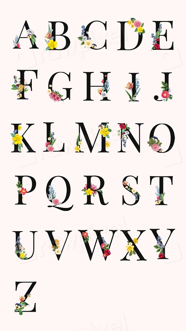 Editable botanical capital letter alphabet | Premium Editable Design ...