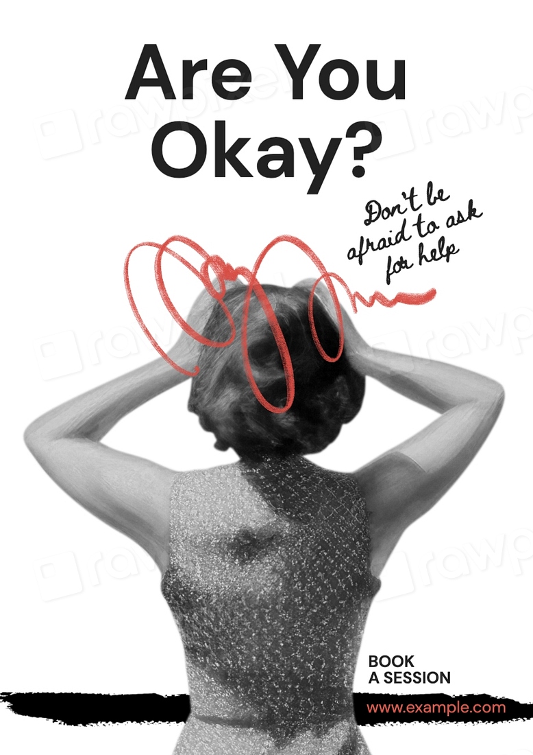 Mental health support poster template | Premium Editable Template ...