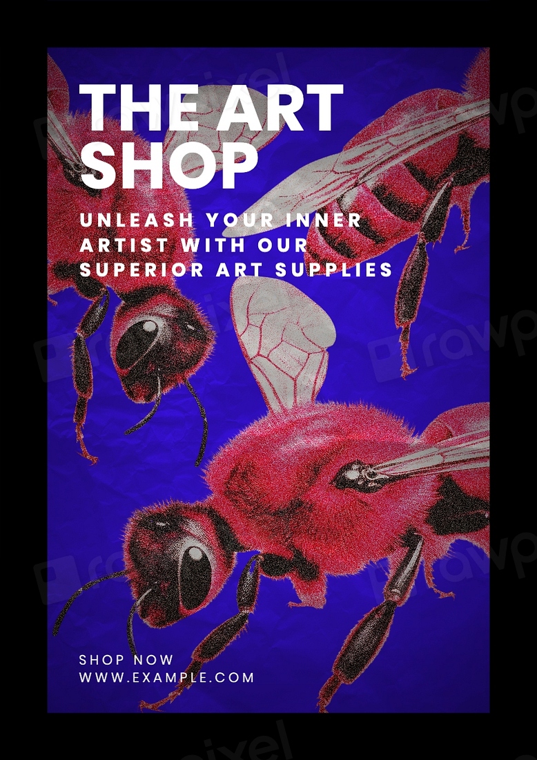 Art shop poster template | Premium Editable Template - rawpixel