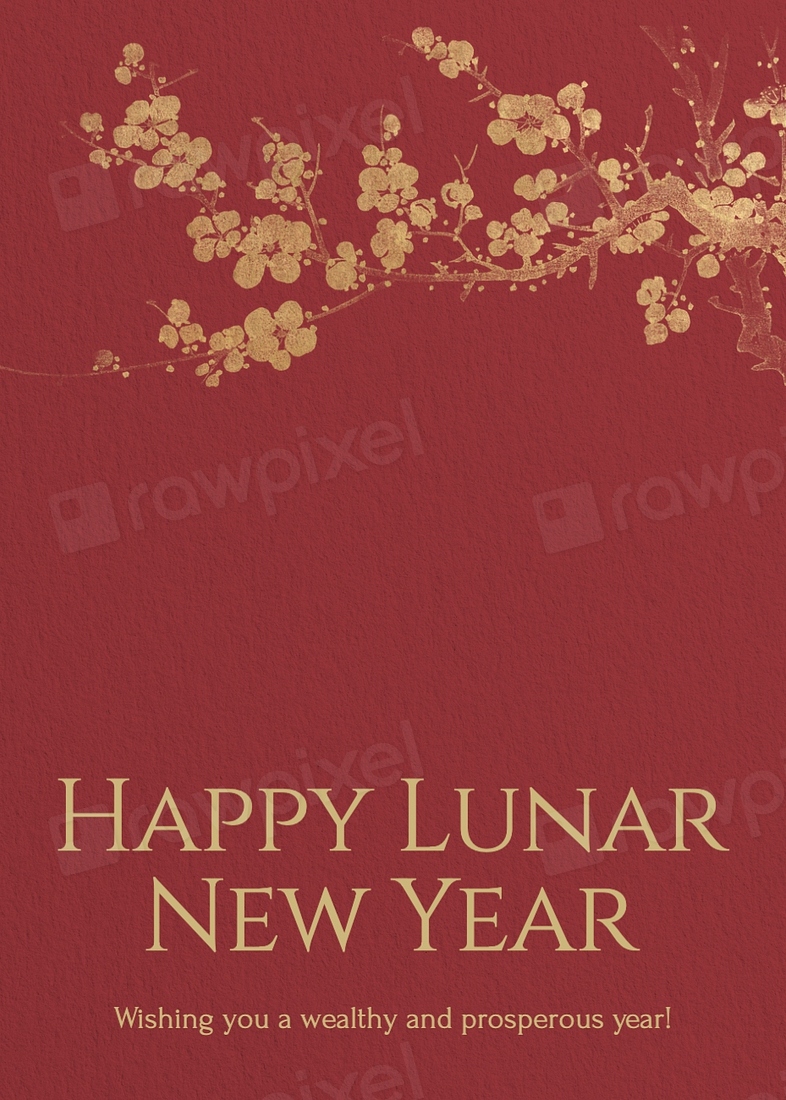Lunar New Year card template | Premium Editable Template - rawpixel