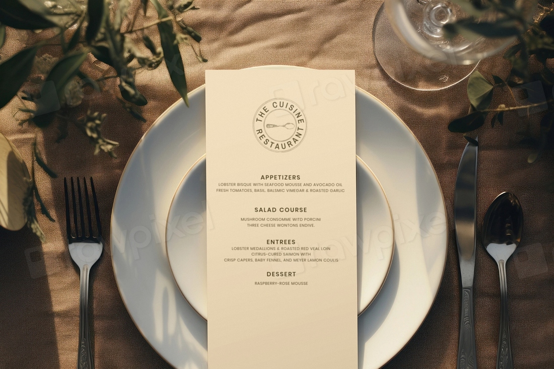 Restaurant menu card editable mockup | Premium Mockup Generator - rawpixel