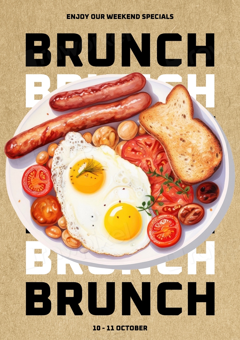 Brunch specials poster template | Premium Editable Template - rawpixel