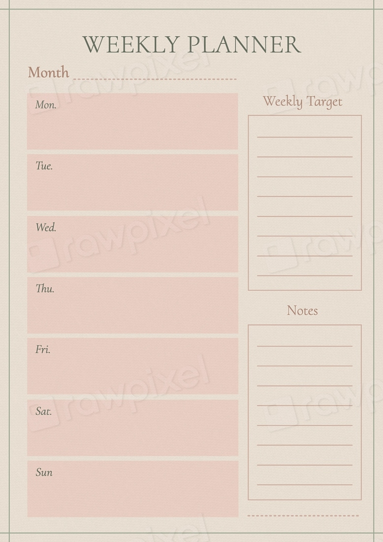 Weekly planner template, editable design | Premium Editable Template ...