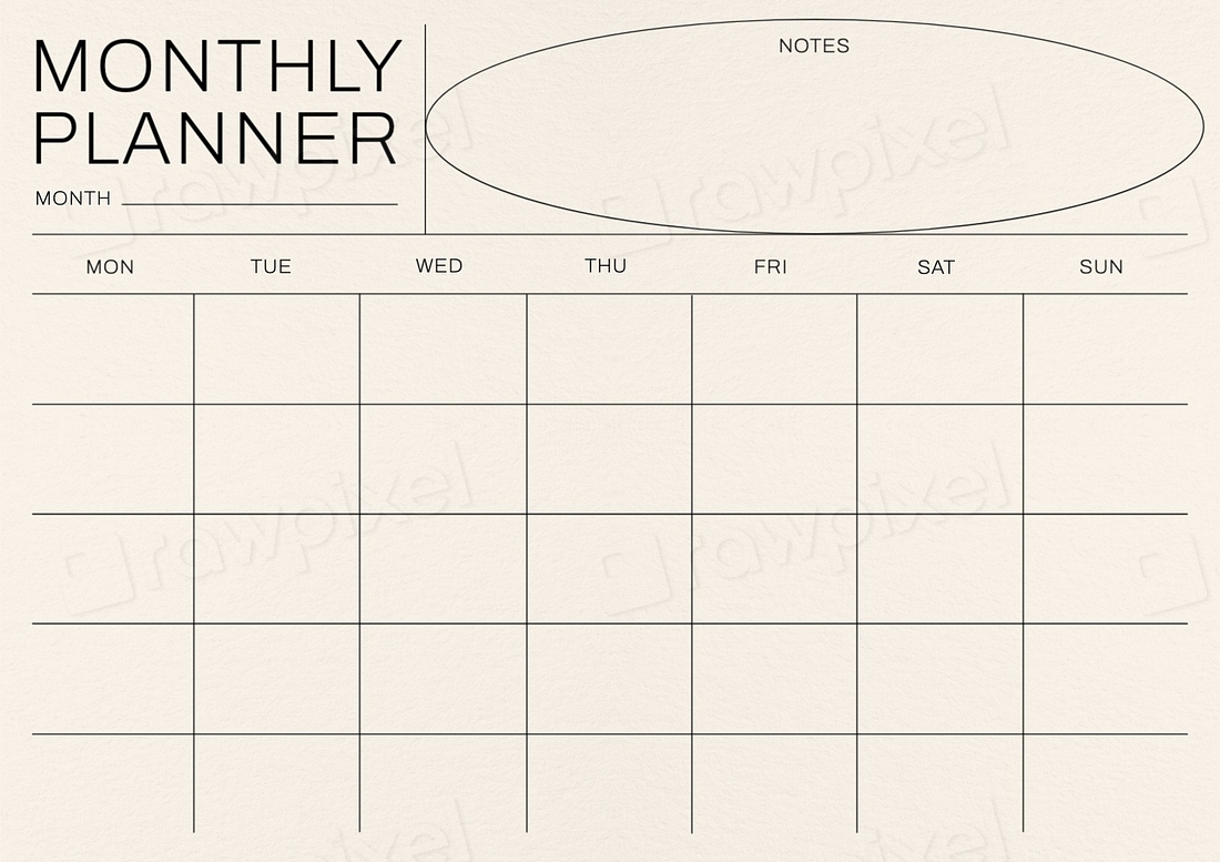 Monthly planner template, editable design | Premium Editable Template ...