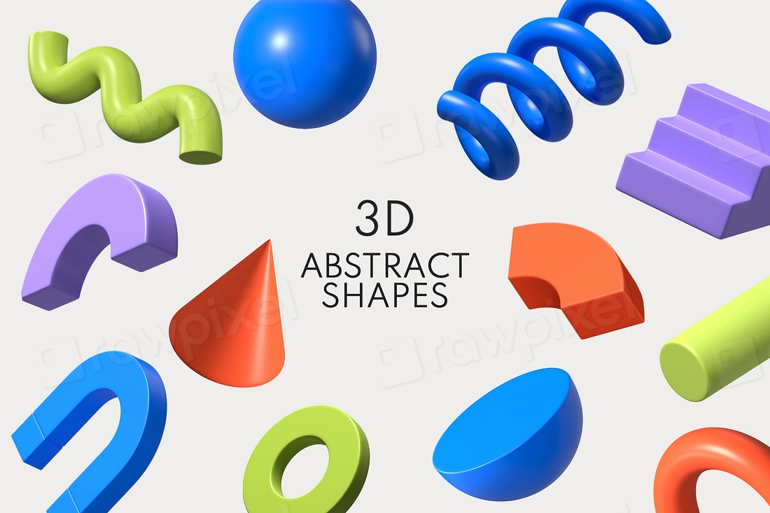 3D abstract shape, editable design | Premium Editable Design - rawpixel