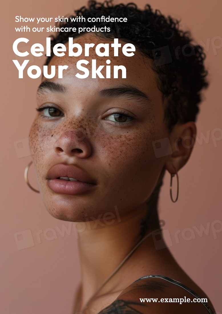 Celebrate your skin poster template | Premium Editable Template - rawpixel
