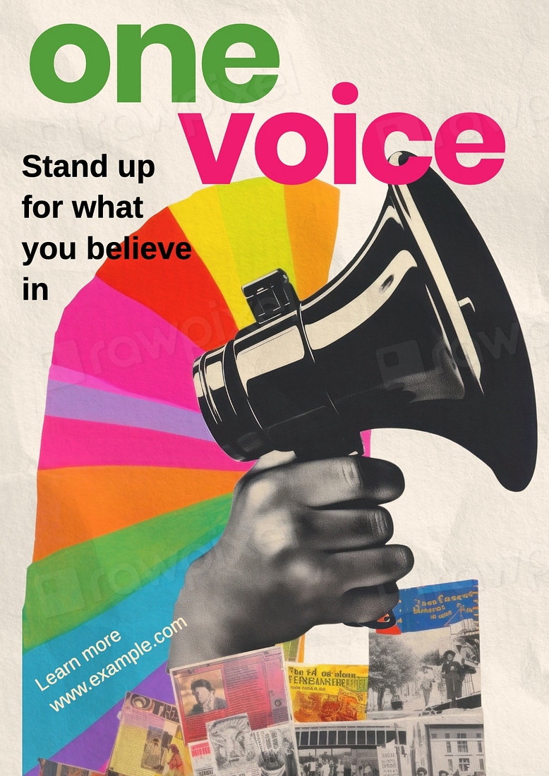 One voice poster template | Premium Editable Template - rawpixel