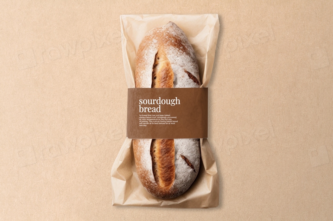 Bread packaging label mockup, editable | Premium Mockup Generator - rawpixel