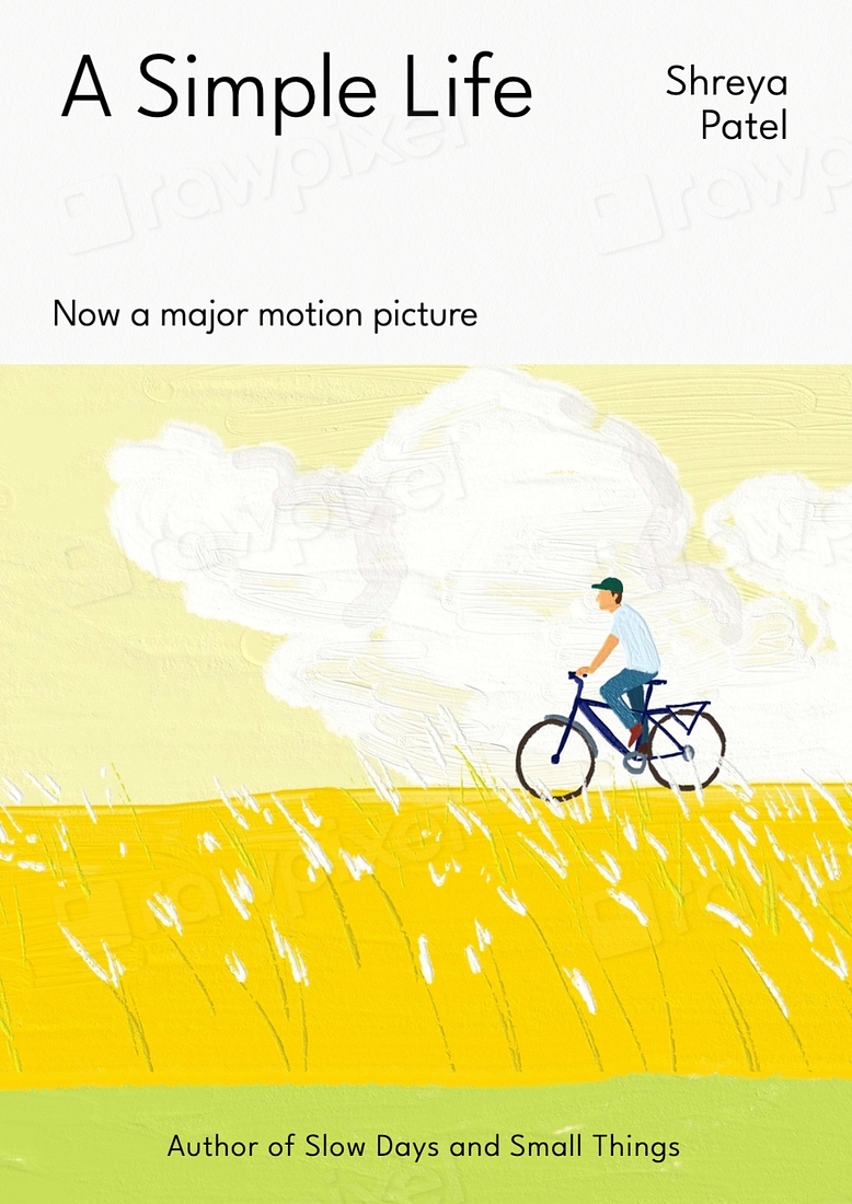 Simple life book cover template | Premium Editable Template - rawpixel