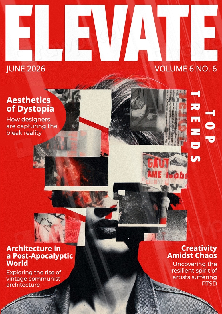 Elevate art magazine cover template | Premium Editable Template - rawpixel