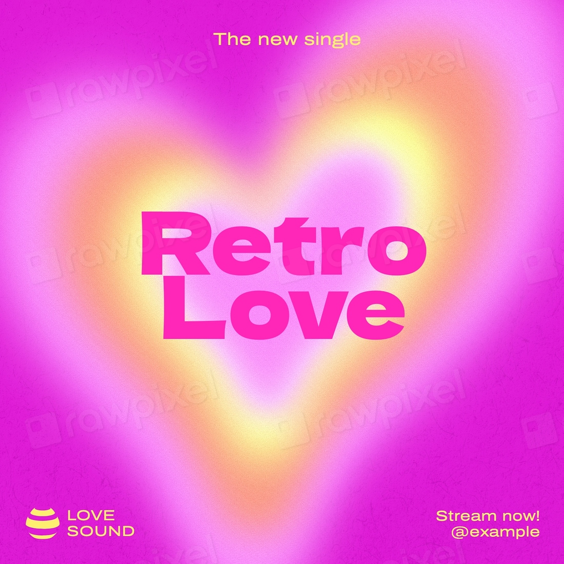 80s music single cover template | Premium Editable Template - rawpixel