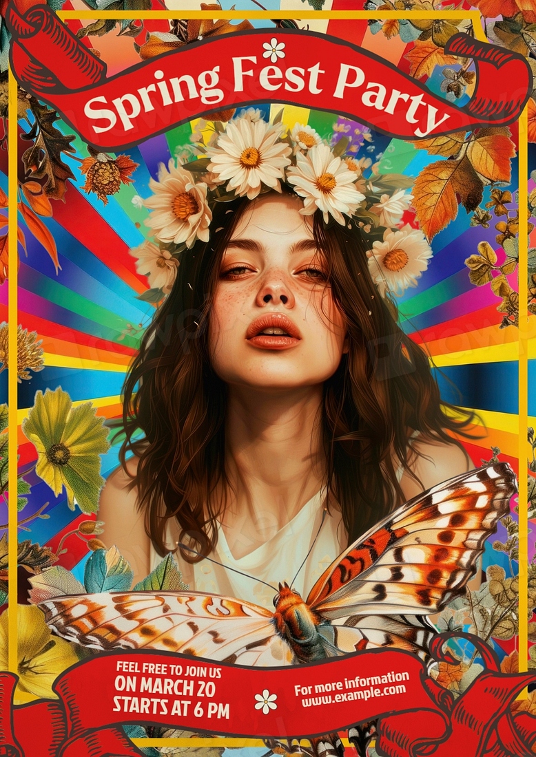 Spring fest party poster template | Premium Editable Template - rawpixel