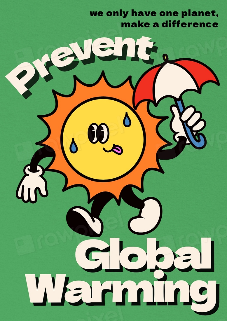 Global warming poster template, editable | Free Editable Template ...