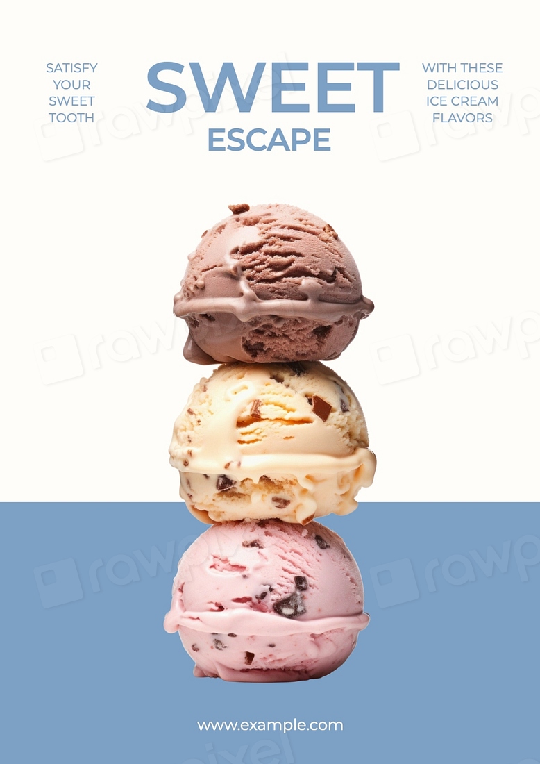 Ice cream poster template | Premium Editable Template - rawpixel