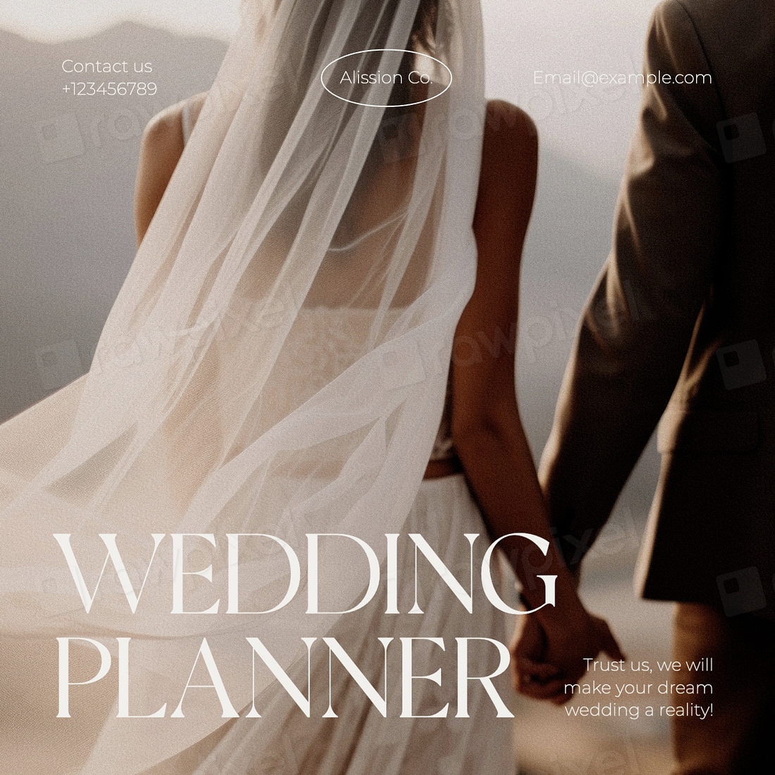 Wedding planner Instagram post template, | Premium Editable Template ...