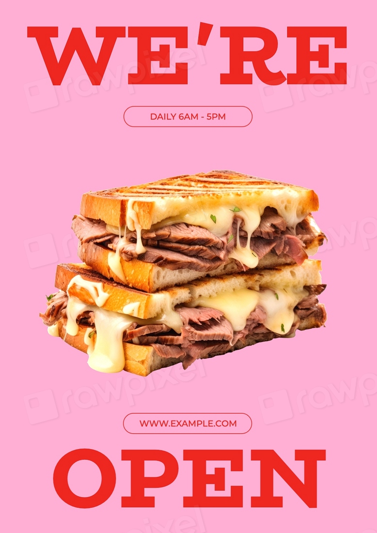 We're open poster template | Premium Editable Template - rawpixel