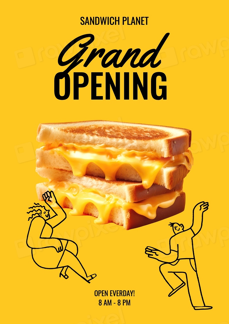 Grand opening poster template | Premium Editable Template - rawpixel