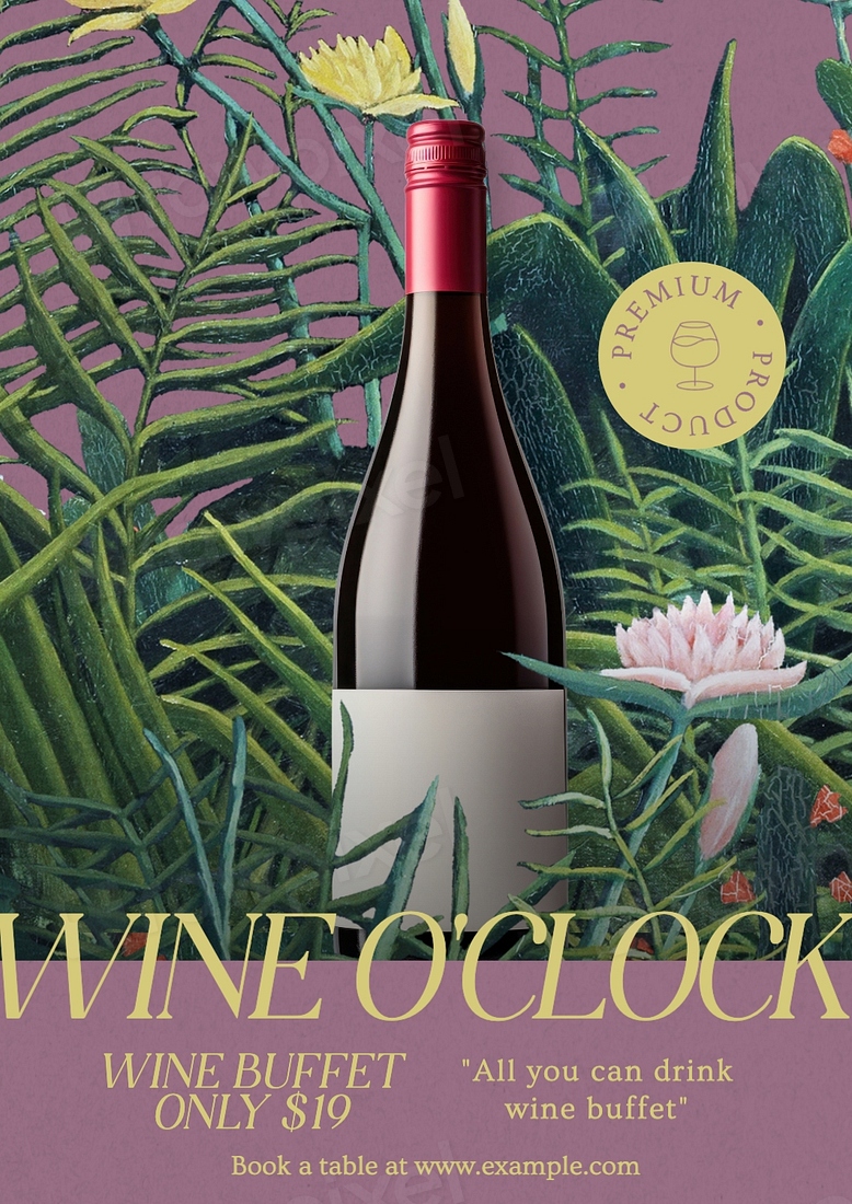 Wine bar poster template | Premium Editable Template - rawpixel