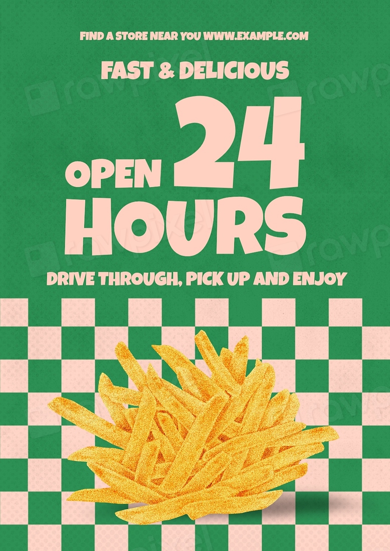 Drive thru poster template | Free Editable Template - rawpixel