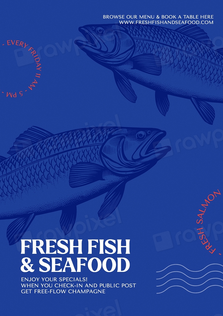 Clam & mussel dishes poster | Free Editable Template - rawpixel