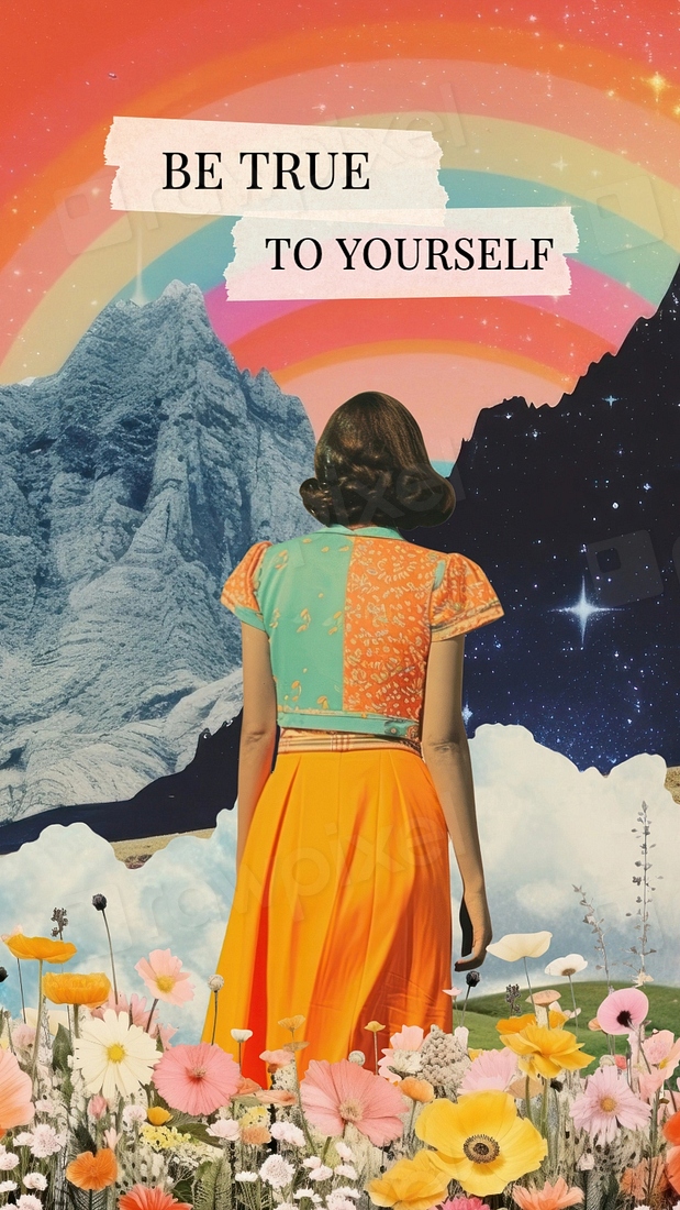 Self acceptance mobile wallpaper template, | Premium Editable Template ...
