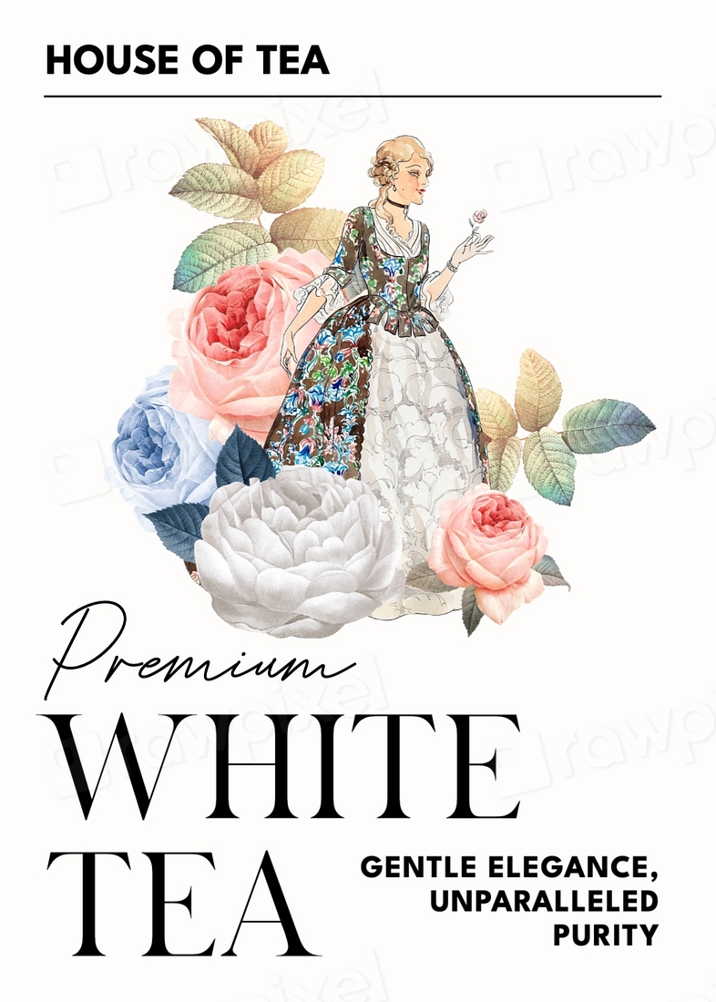 White tea label template | Premium Editable Template - rawpixel
