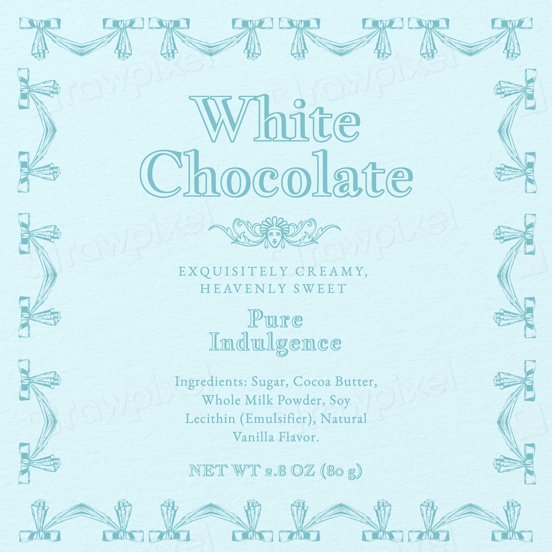 White chocolate label template, editable | Premium Editable Template ...