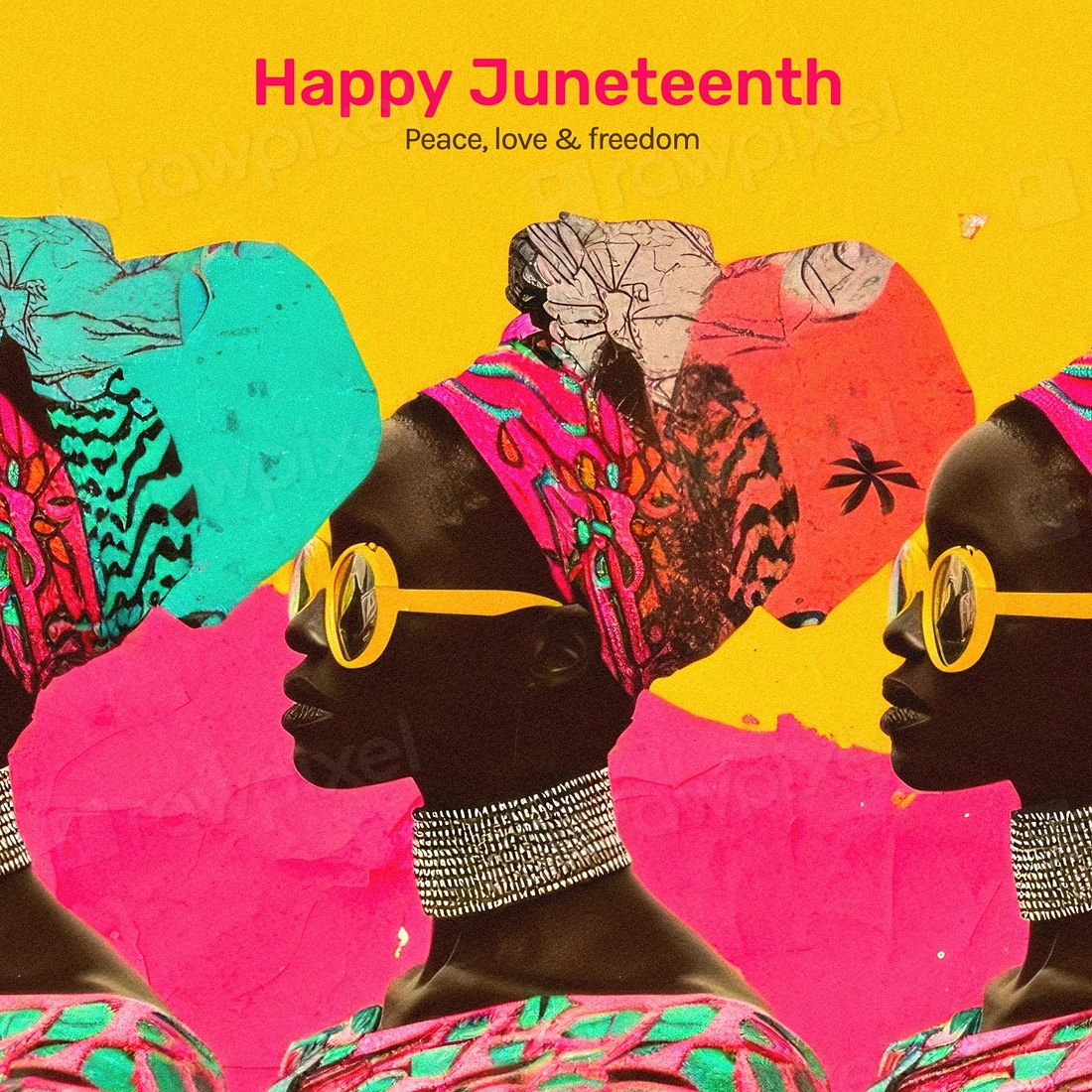 Happy Juneteenth Instagram post template | Premium Editable Template ...