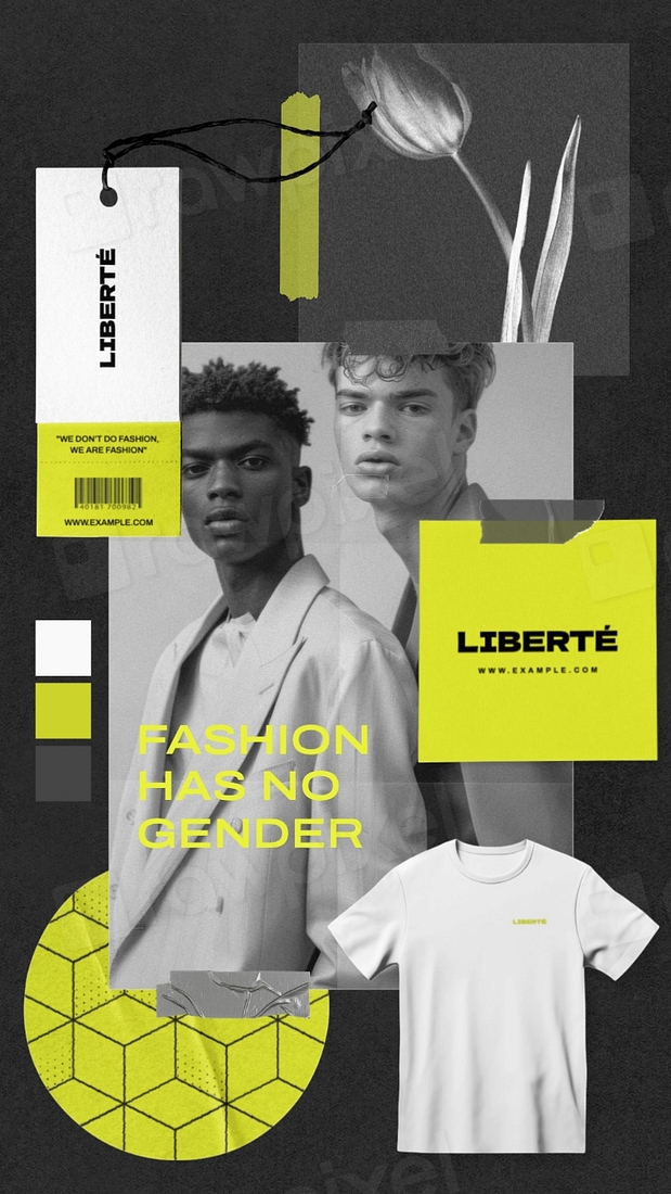 Genderless fashion mood board, editable | Premium Moodboard Maker ...