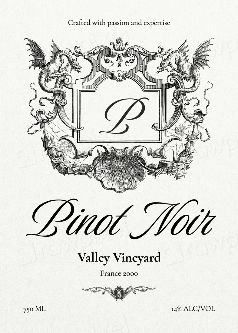 Pinot noir label template | Premium Editable Template - rawpixel