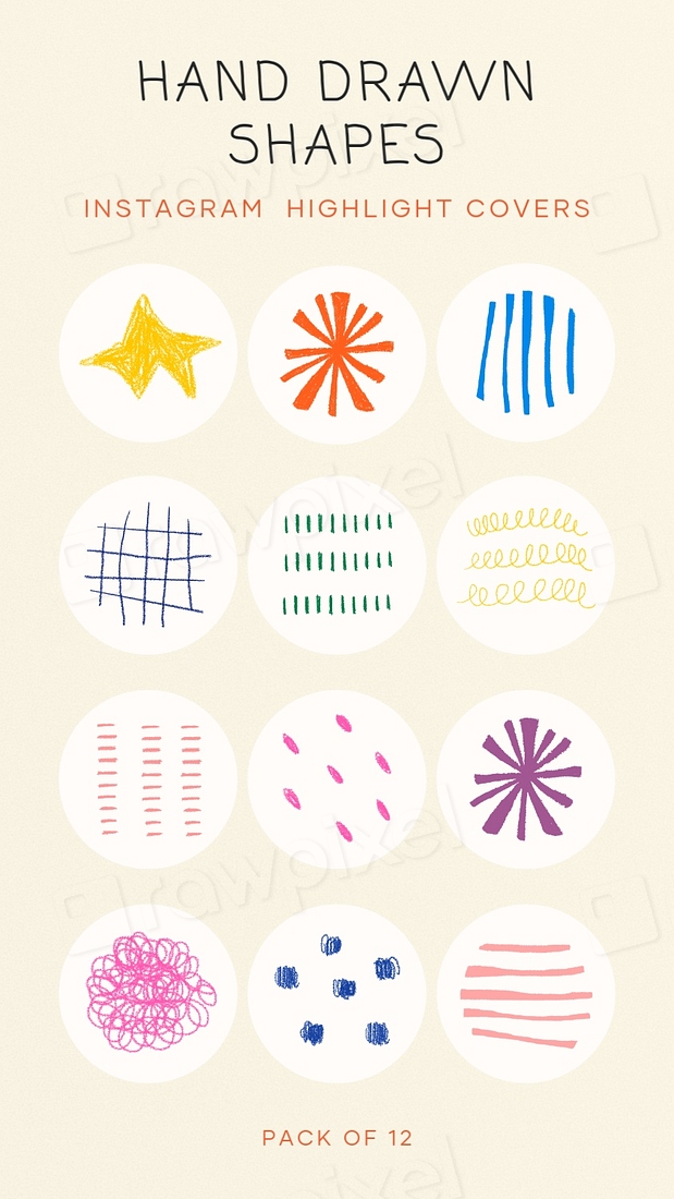 Hand drawn shape Instagram story | Free Editable Template - rawpixel