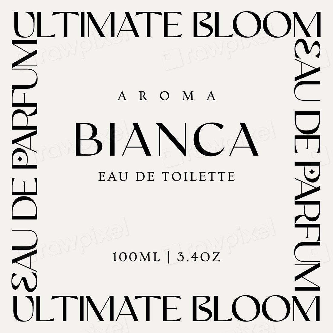 Perfume label template, editable business | Premium Logo Maker - rawpixel