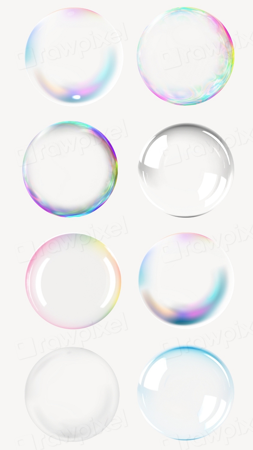 Editable bubble effect set | Premium Editable Design - rawpixel