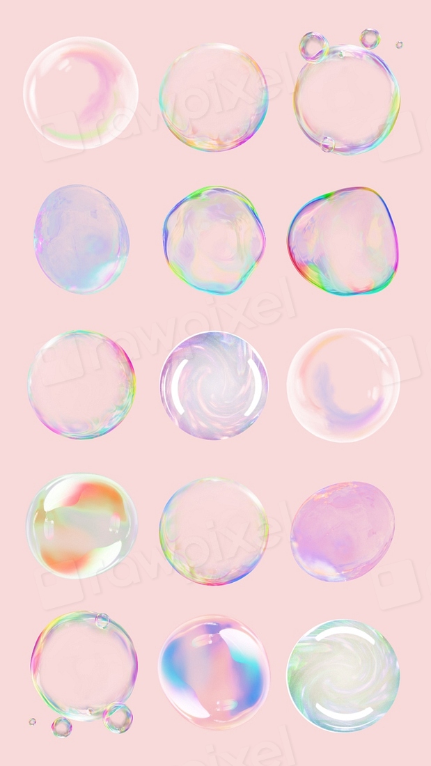 Bubble effects isolated element set | Premium Editable Design - rawpixel