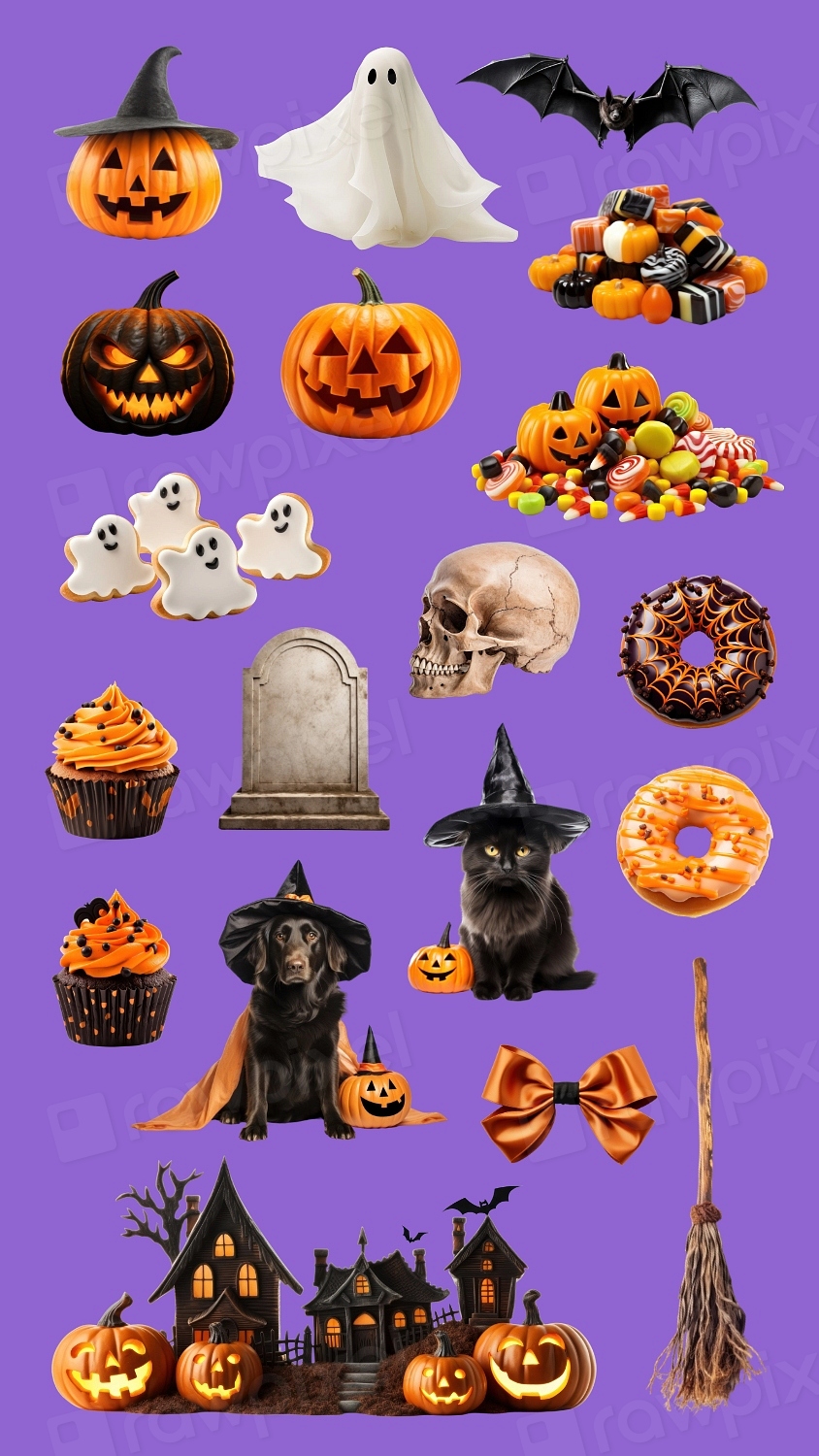Editable Halloween design element set | Premium Editable Design - rawpixel Editable Halloween design element set | Premium Editable Design - rawpixel