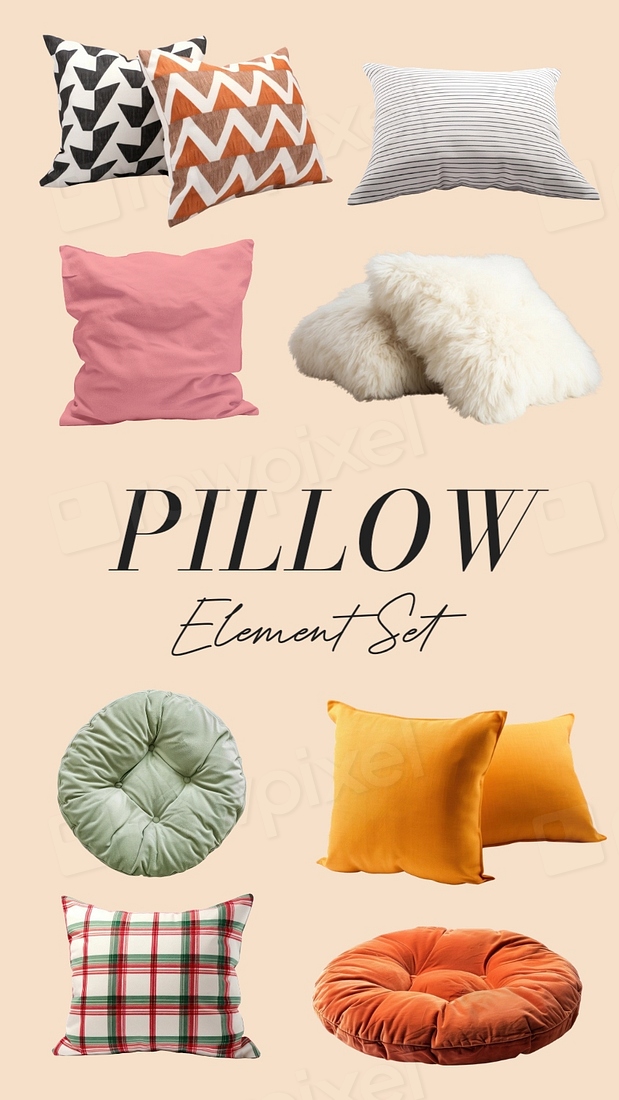 Pillow cushion set, editable design | Premium Editable Design - rawpixel
