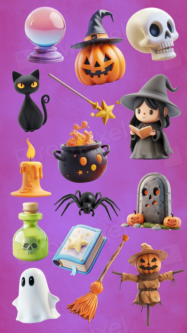 Editable Cute 3D halloween design | Premium Editable Design - rawpixel