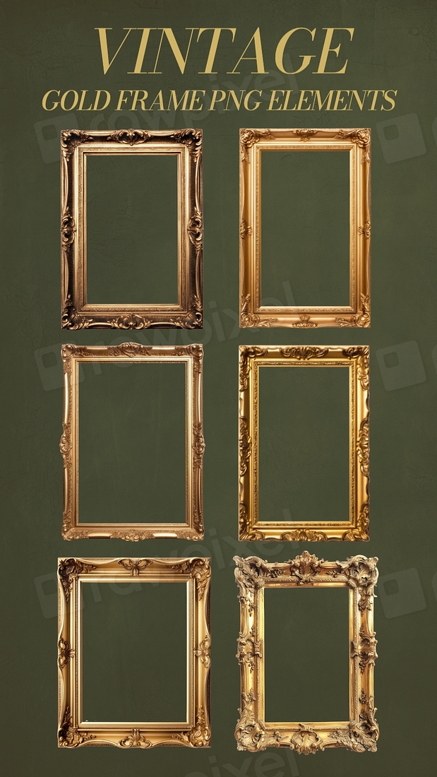 Editable vintage gold frame design | Premium Editable Design - rawpixel