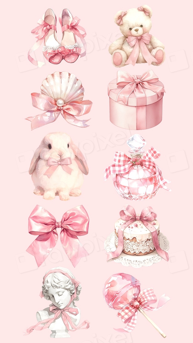 Editable watercolor pink coquette element | Premium Editable Design ...