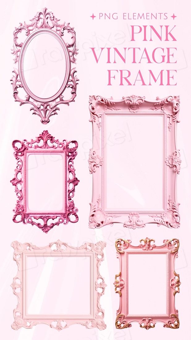 Editable pink vintage frame design | Premium Editable Design - rawpixel