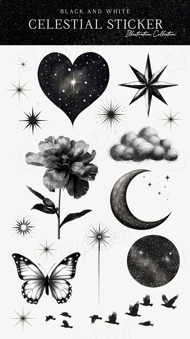 Editable celestial sticker element design | Premium Editable Design ...