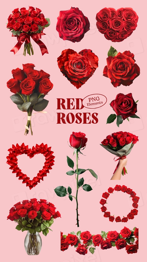 Editable red rose design element | Premium Editable Design - rawpixel