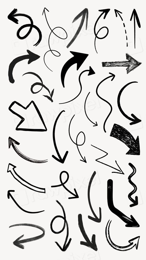 Editable hand drawn arrow doodle | Premium Editable Design - rawpixel
