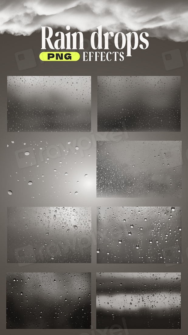 Editable rain drop effect design | Premium Editable Design - rawpixel