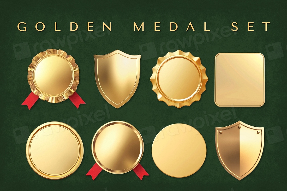 Editable golden medal badge design | Premium Editable Design - rawpixel
