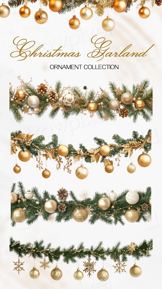 Editable Christmas garland ornament design | Premium Editable Design ...