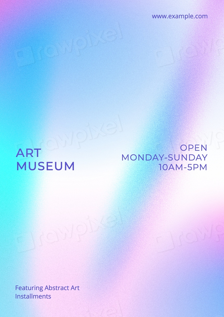 Art museum gradient poster template, | Free Editable Template - rawpixel
