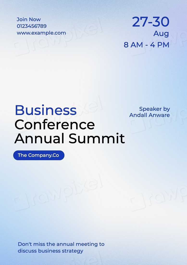 Business online conference gradient poster | Free Editable Template ...