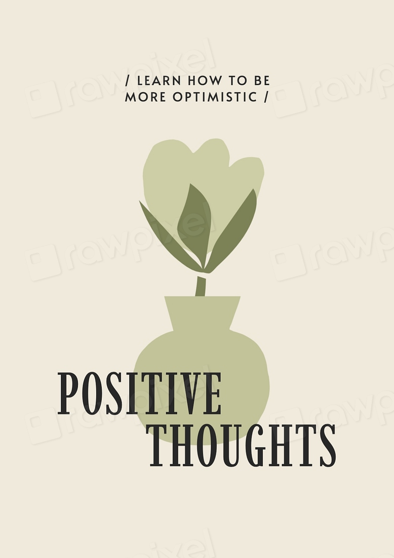 Positive thoughts poster template, editable | Free Editable Template ...