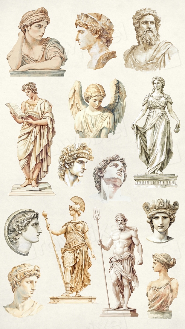 Watercolor ancient statue editable design | Premium Editable Design ...